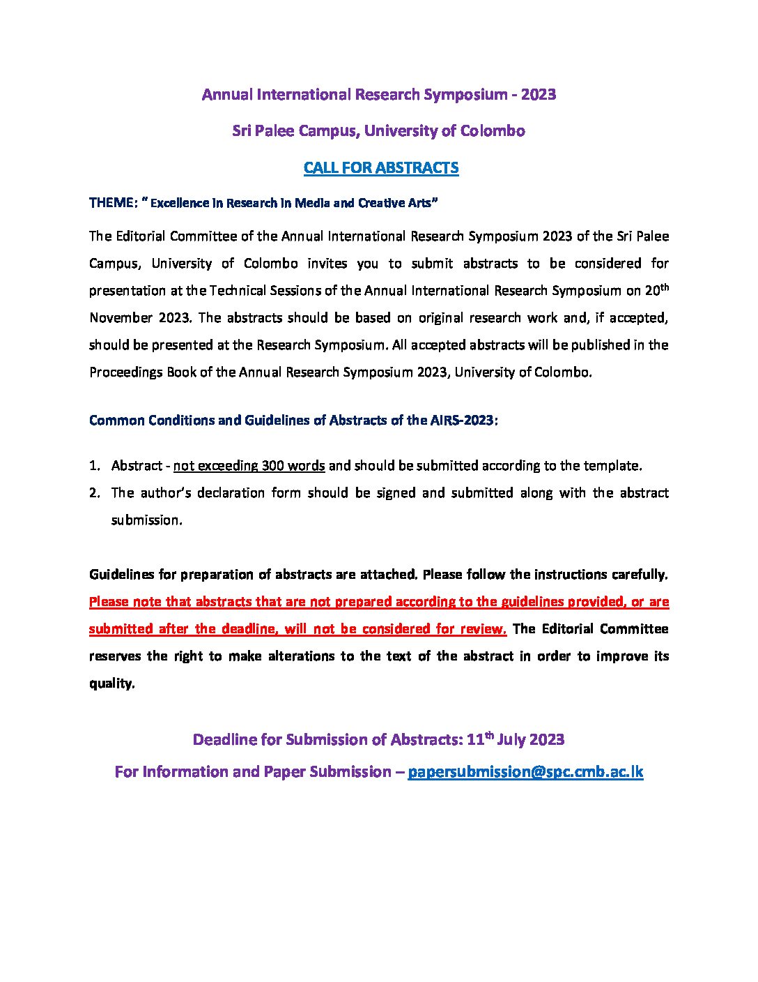 4.-Guidelines-for-Abstracts-SPC-Version-2023 | Sri Palee Campus